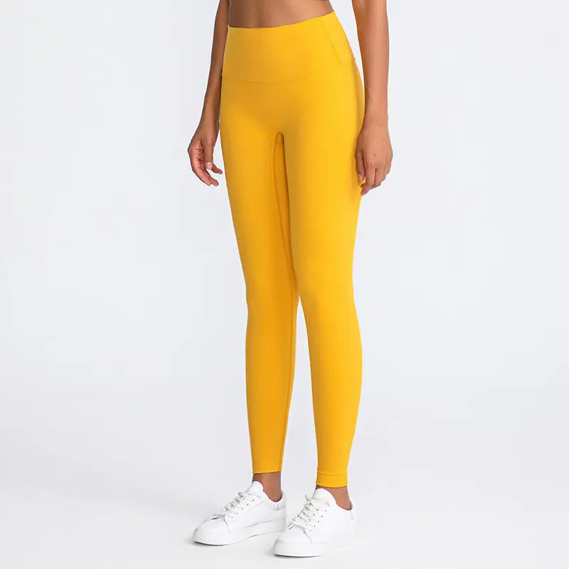 Yellow yoga leggings | Made of quality material | Quick delivery » Yoga ...