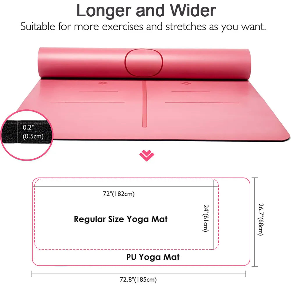 Yoga mat with position lines | Comfortable and Sustainable Workouts ...