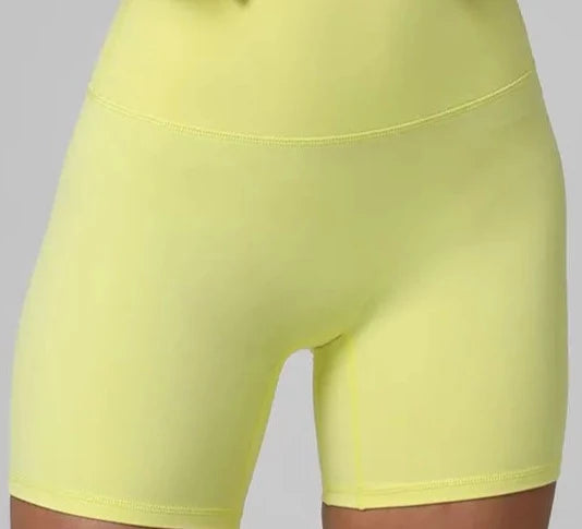 Yellow yoga shorts | Sunny Vibes and Active Comfort » Yoga Props